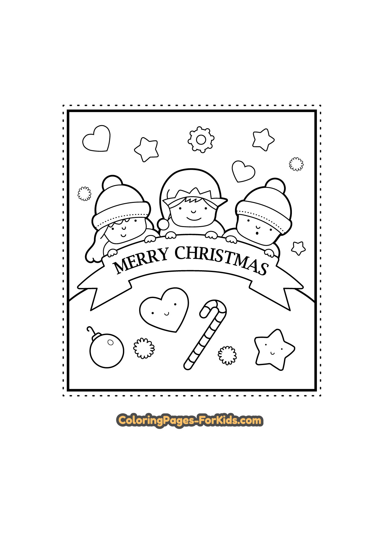 Christmas coloring pages for kids online and to print