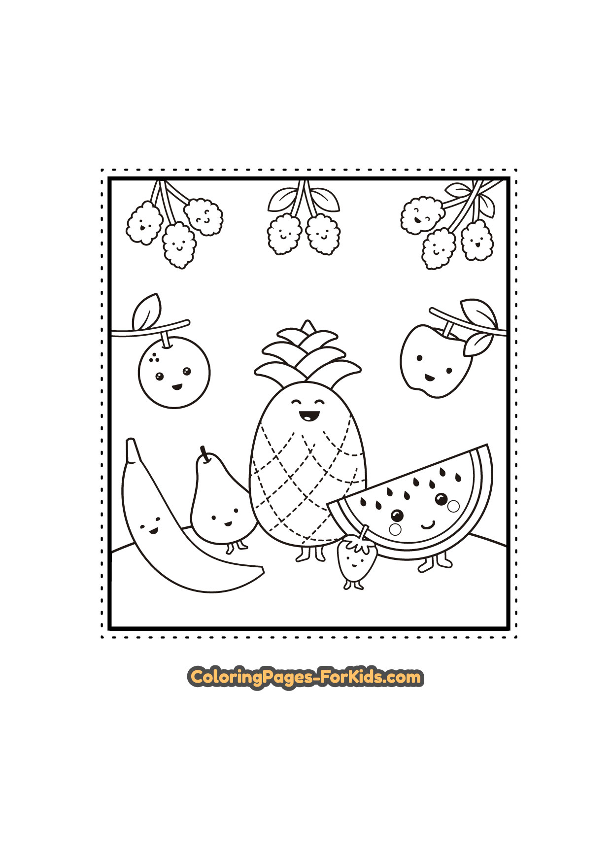 Free Fruit Coloring Pages
