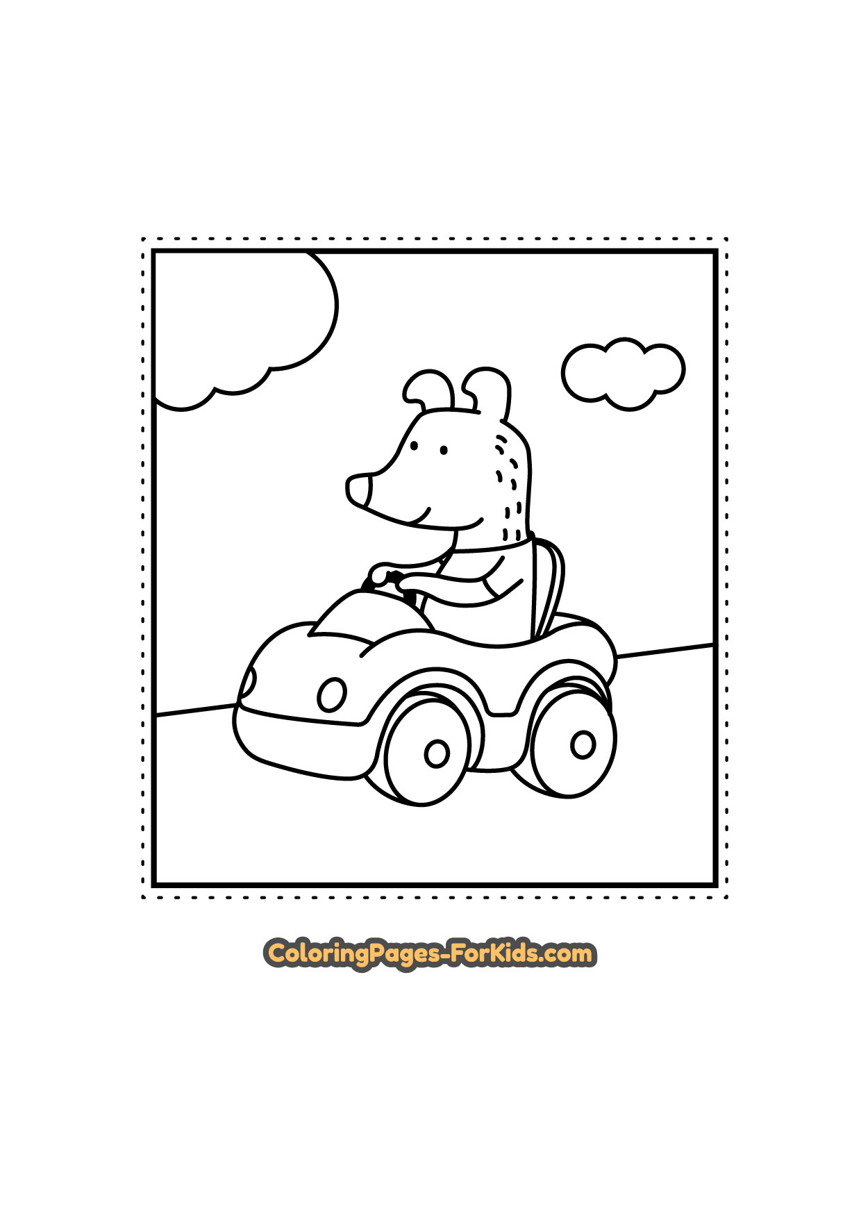 Printable Drawings for Kids * Cabriolet Car